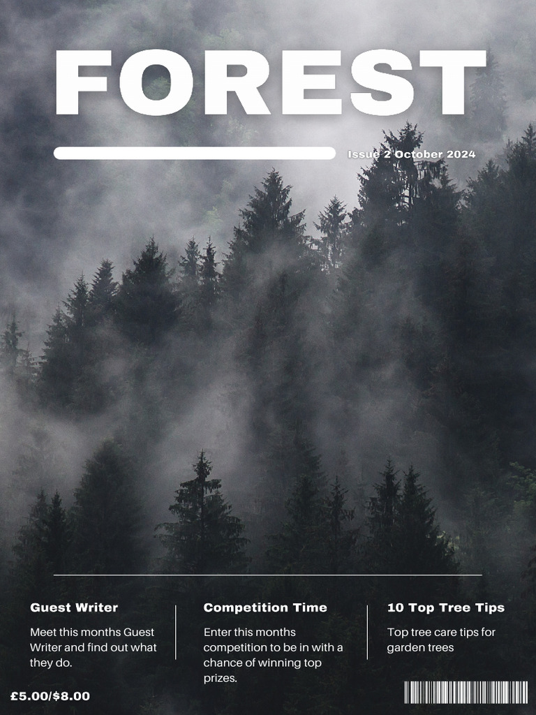 Black and White Forest Magazine Cover | PDF