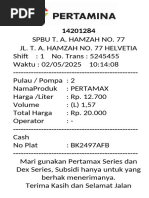 PDF Struk Bensin Editan | PDF | Sains & Matematika