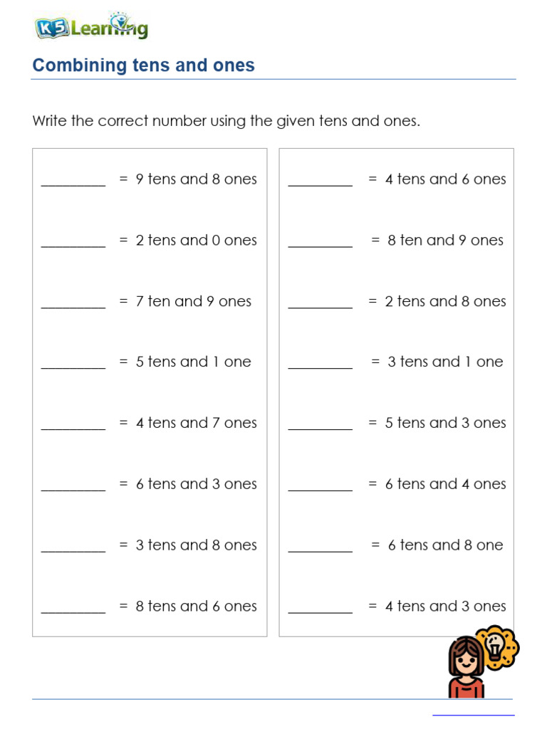 Tens and Ones Worksheet | PDF