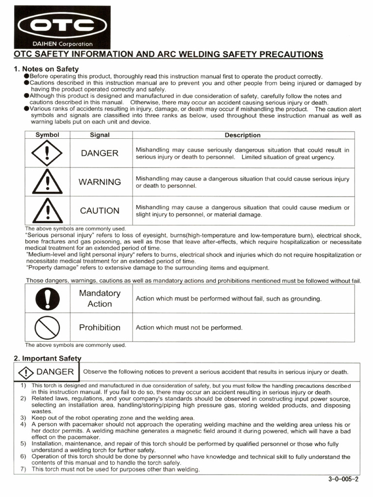 OTC Safety Manual | PDF