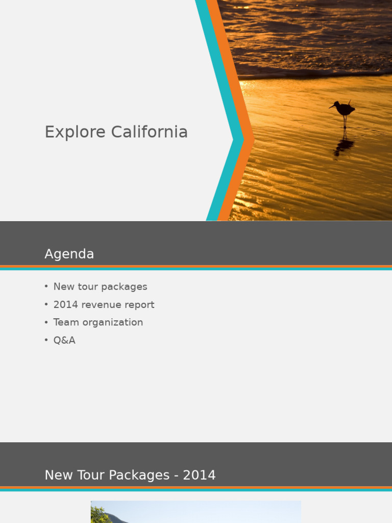 California Tour Packages & Revenue 2014 | PDF