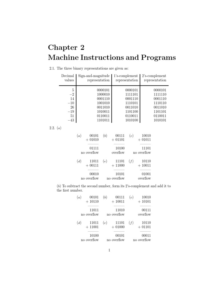Computer Organization Hamacher Instructor Manual Solution - Chapter 2 | PDF | Queue (Abstract ...