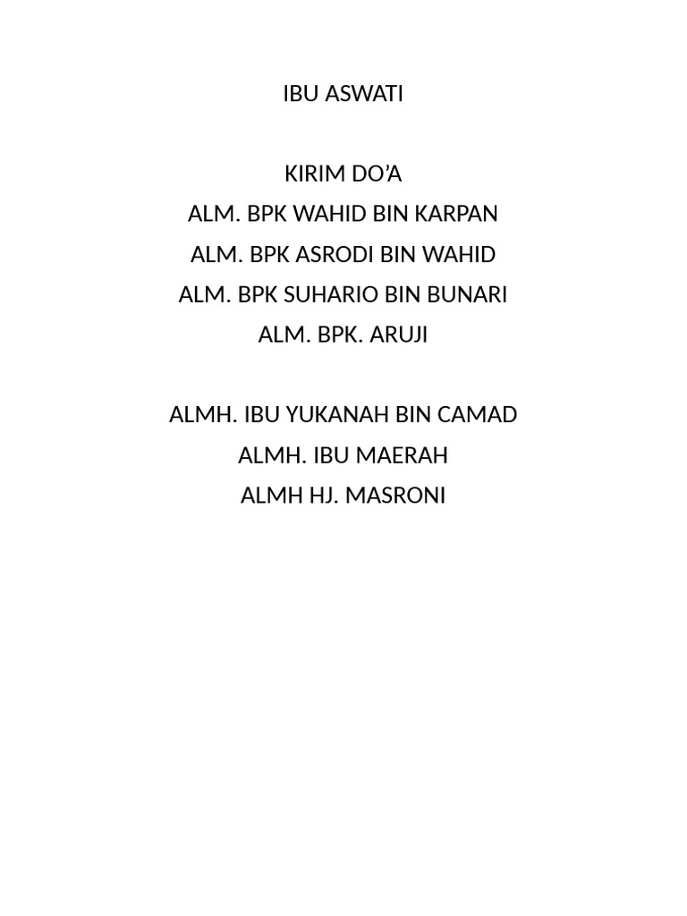 Kirim Doa | PDF