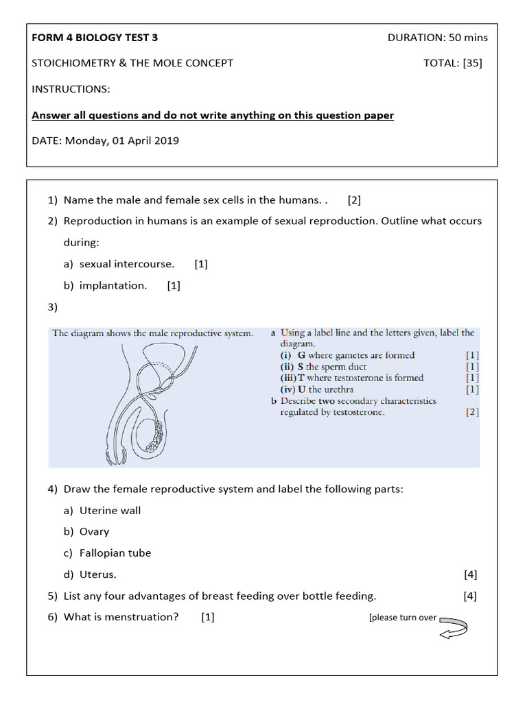 F4 Bio Test 3 | PDF