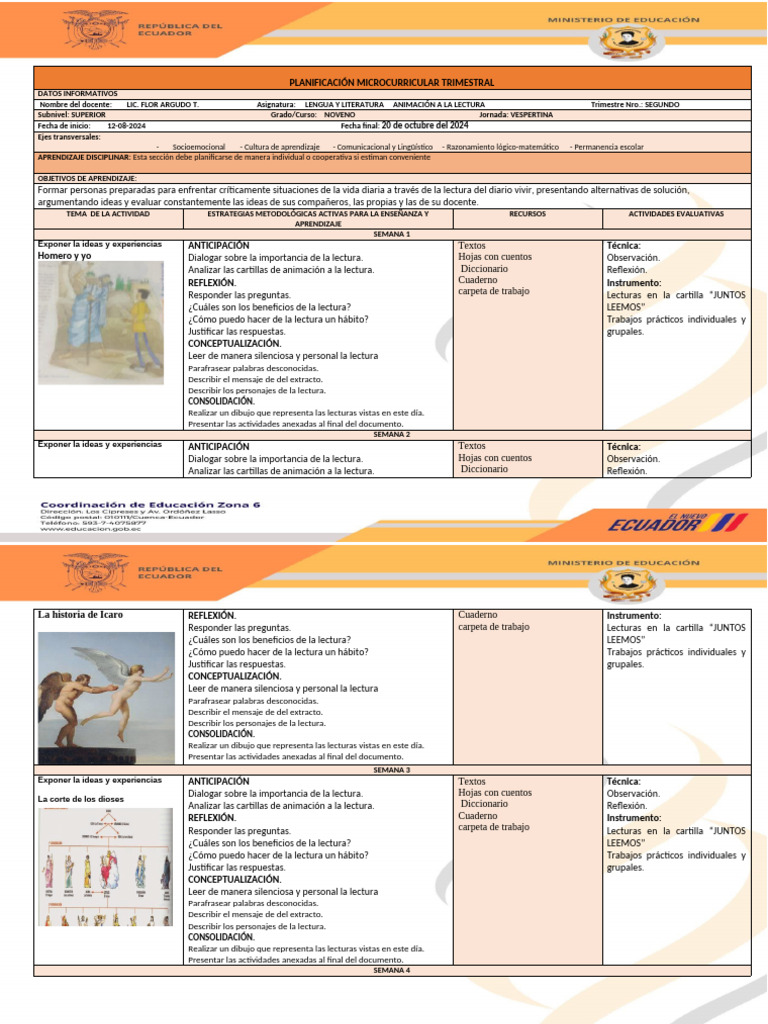 2.Animacion Ala Lectura 9no | PDF | Aprendizaje | Enseñando