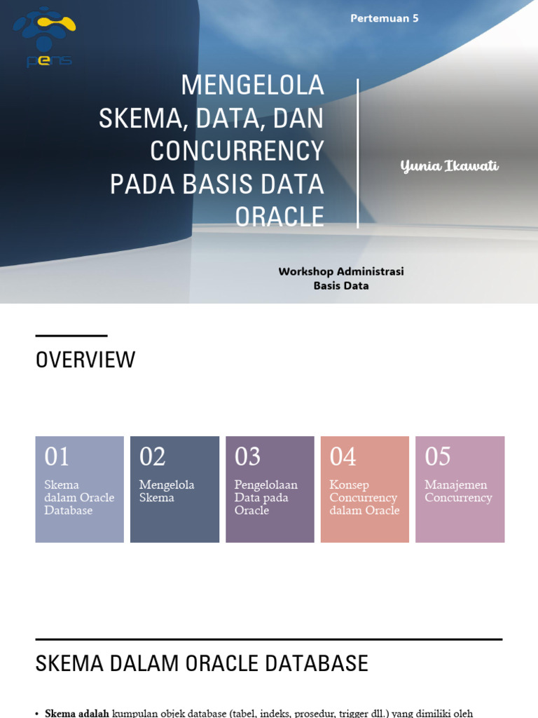 5-Mengelola Skema, Data, Dan Concurrency Pada | PDF