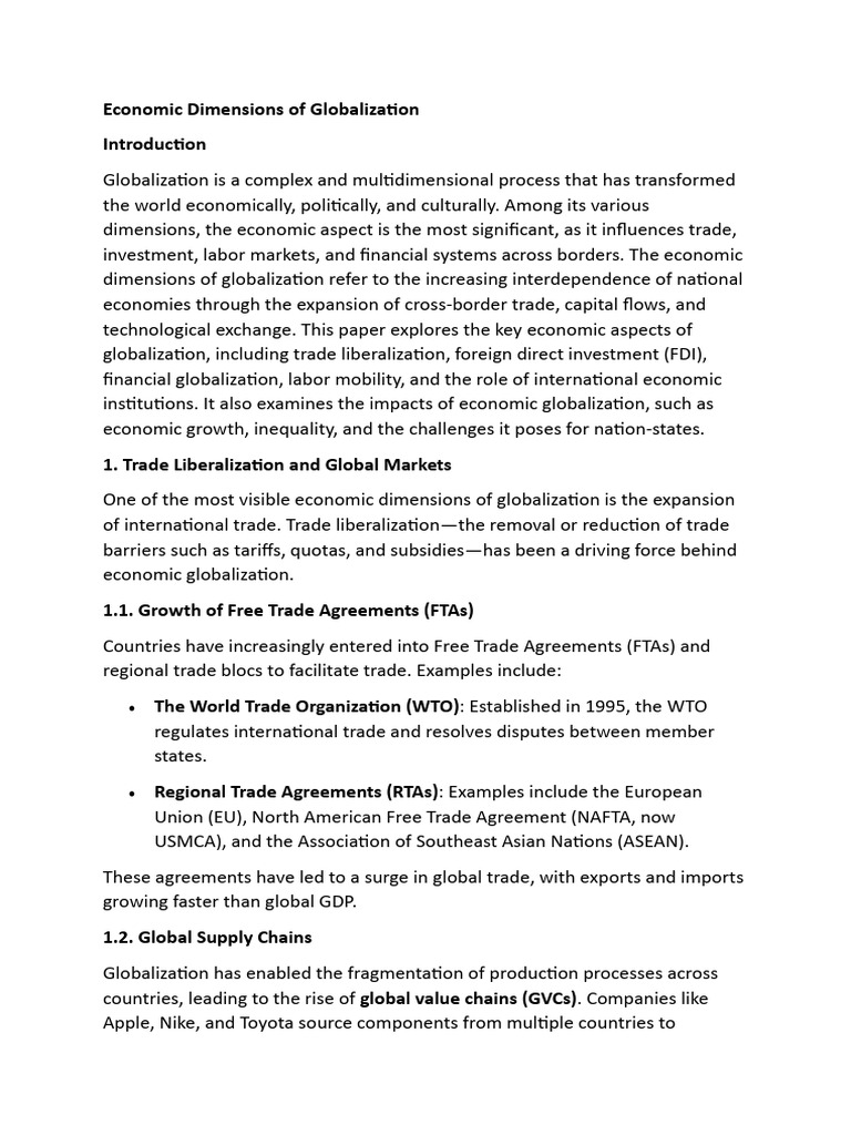 Politics of Globalization | PDF | World Trade Organization | Human ...