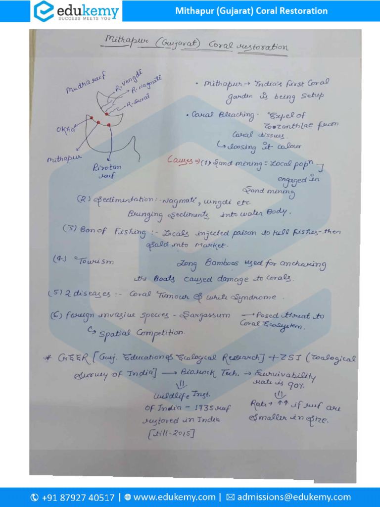 Mithapur (Gujarat) Coral Restoration | PDF