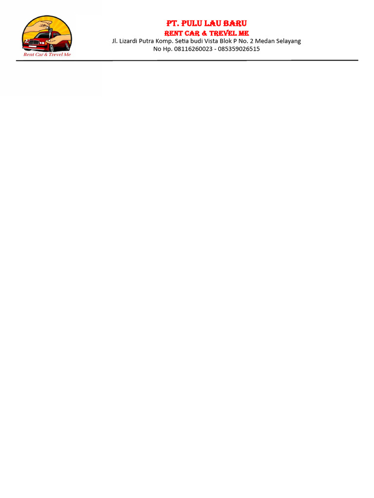 Kop Surat Pt. Pulu Lau Baru | PDF