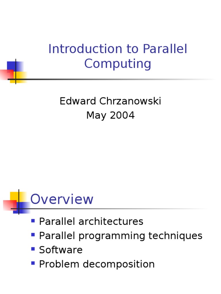 Introduction To Parallel Programming Parallel Computing Object Computer Science Free 30 