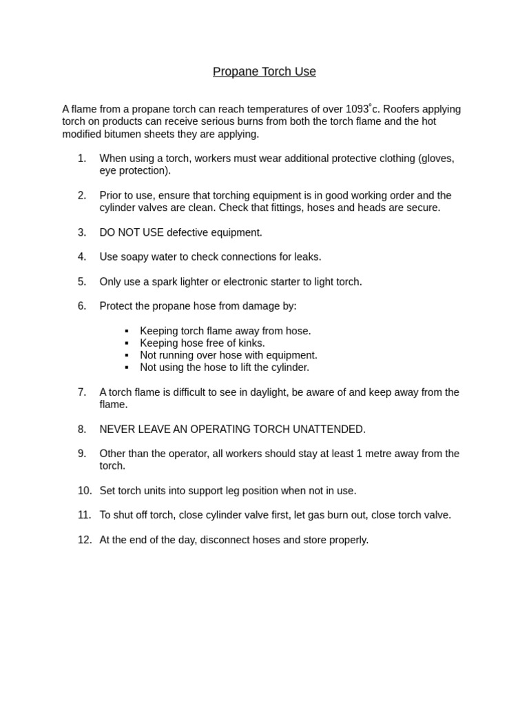 Propane Torch | PDF