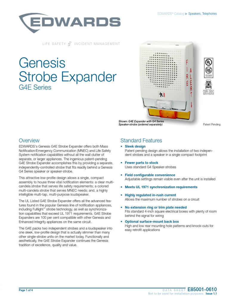 E85001-0610 - Genesis G4E Strobe Expander | PDF | Flash (Photography ...
