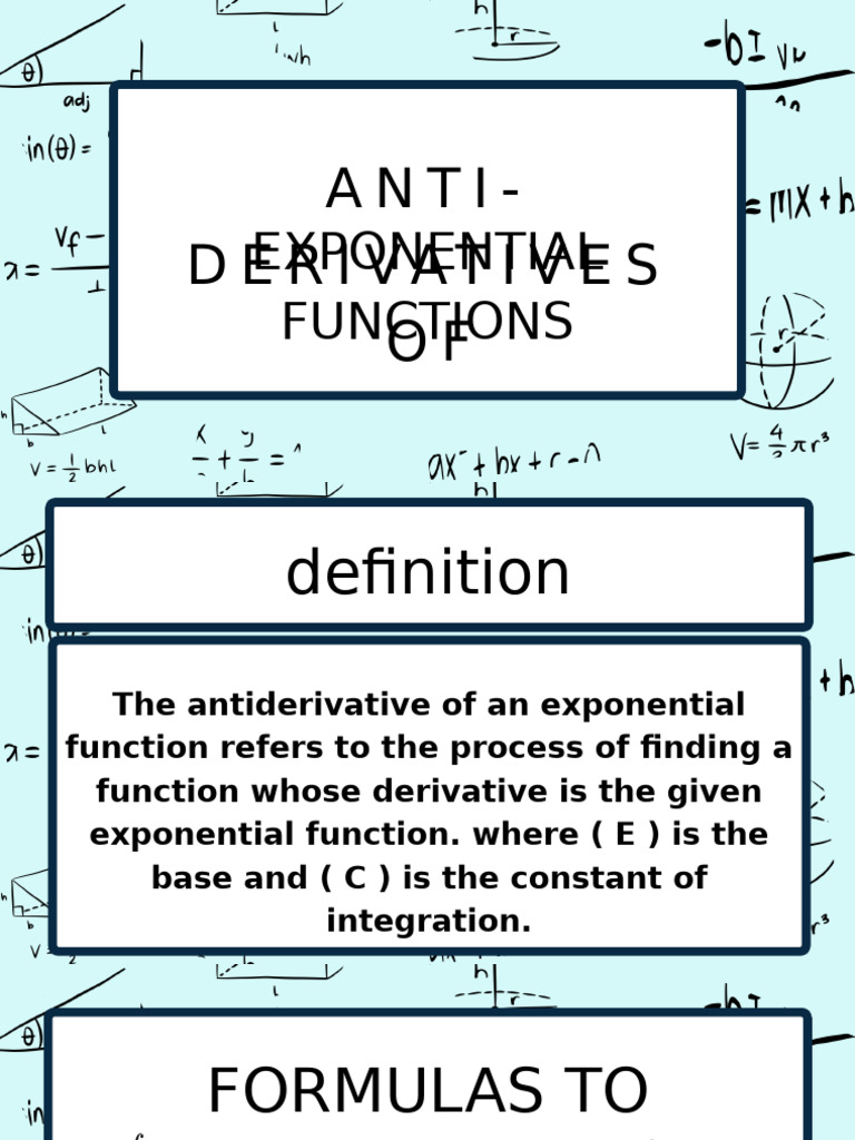 Anti-Derivatives of Expo Functions | PDF