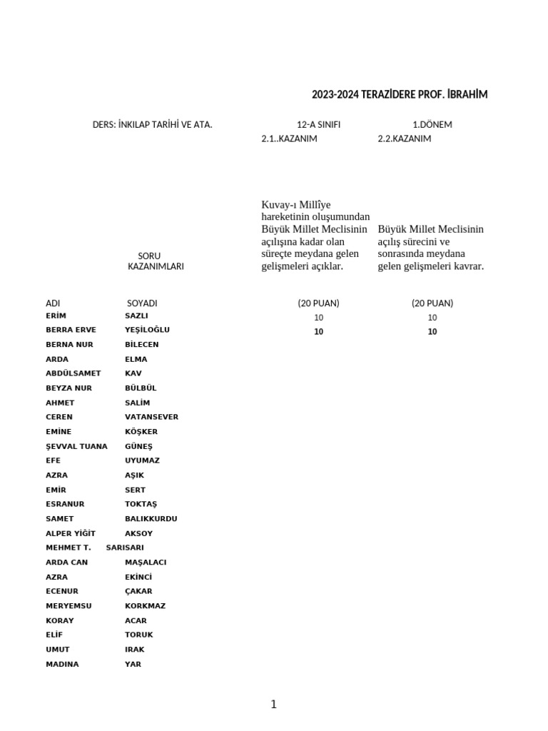 12D Anali̇zz 2.sinav | PDF