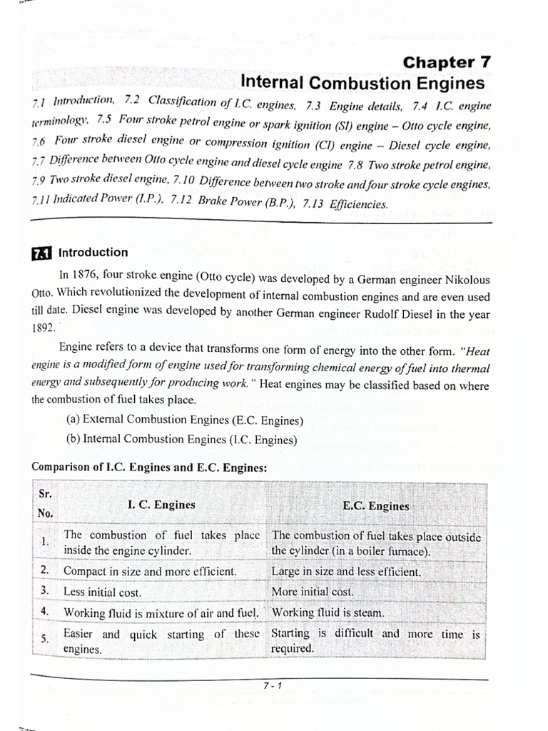 Bme Ch 7 Internal Combustion Engines | PDF