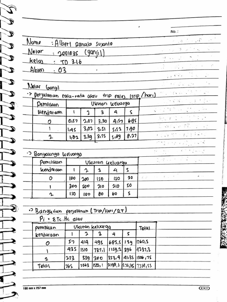03 - Albert Renata Susanto - Tugas 1 Perencanaan Transport | PDF