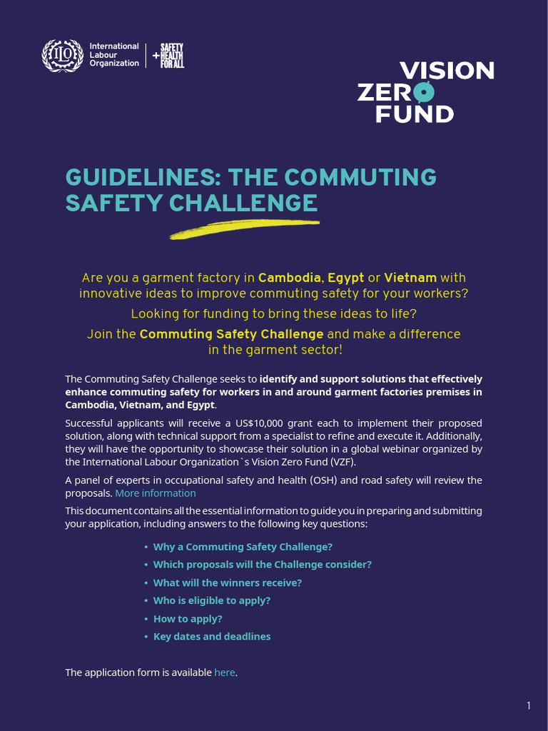 Guideline Commuting Safety Challenge | PDF | Occupational Safety And ...