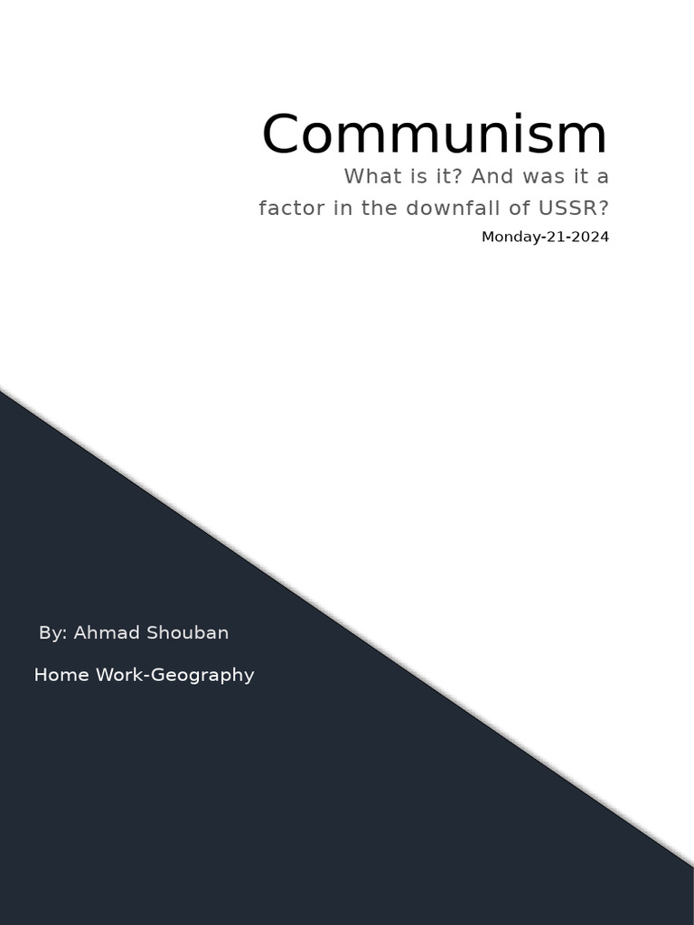 Understanding Communism's Impact on USSR | PDF