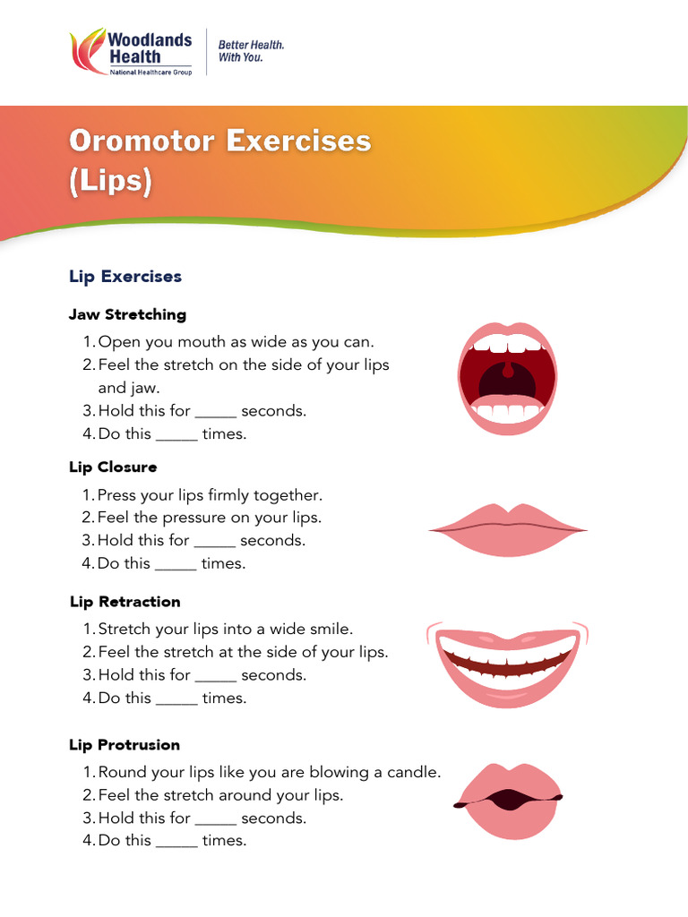 Lip Closure and Stretching Exercises | PDF | Lip | Mouth