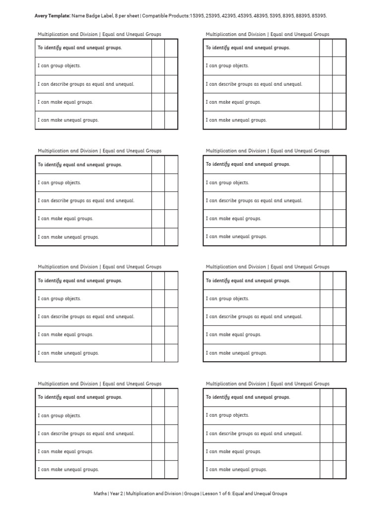 Equal vs. Unequal Groups in Maths | PDF | Mathematics