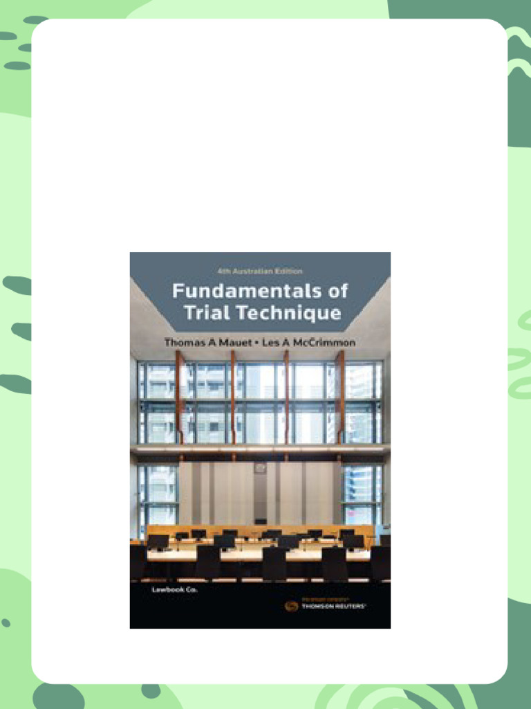 (Ebook PDF) Fundamentals of Trial Technique 4e Download | PDF ...