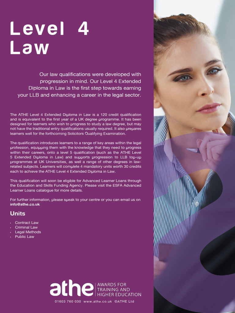 Level 4 Law | PDF | Diploma | Vocational Education
