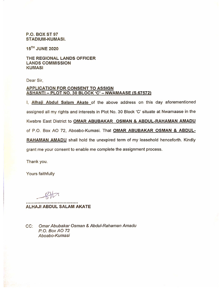 Deeds of Assignment (Nwamaase) | PDF