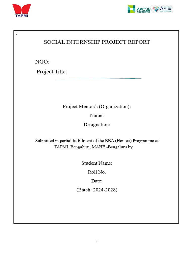 4 BBA Intership Final Report | PDF