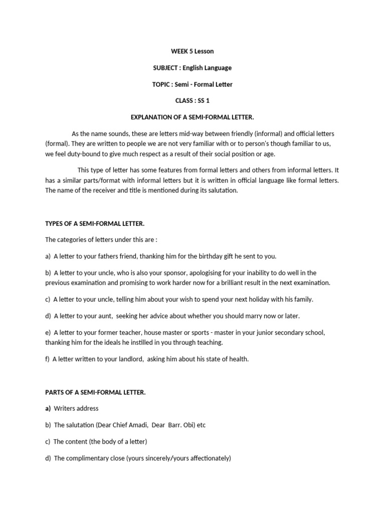 SS1 English Language Week 5 Lesson | PDF | Human Communication