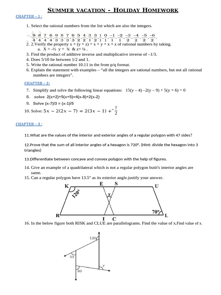 VIII Summer HW | PDF