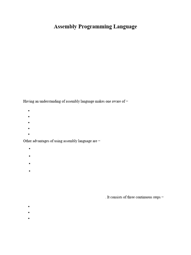 11.assembly Programming Language | PDF | Assembly Language | Central Processing Unit