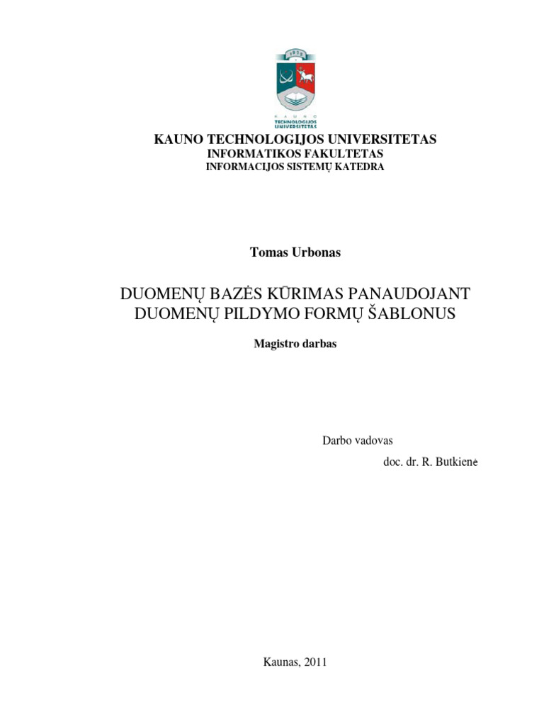 Duomen BAZ SK Rimas Panaudojant Duomen Pildymo Form Šablonus | PDF