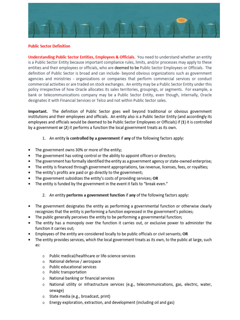 Public Sector Entities and Employees Defined | PDF | Employment ...
