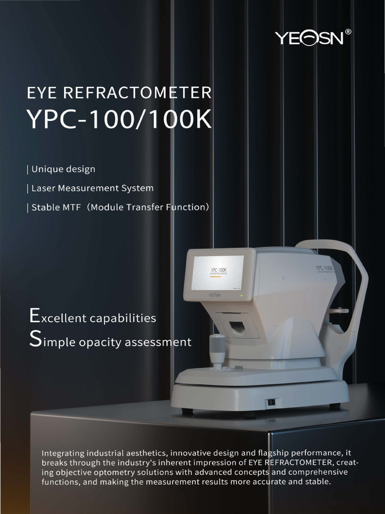 Yeasn Phoropter Features Overview | PDF | Cornea | Infrared