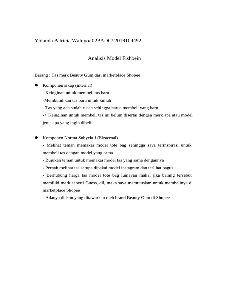 Analisis Model Fishbein | PDF
