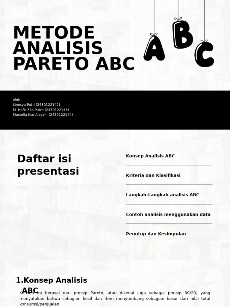 Metode Analisis Pareto ABC.pptx | PDF