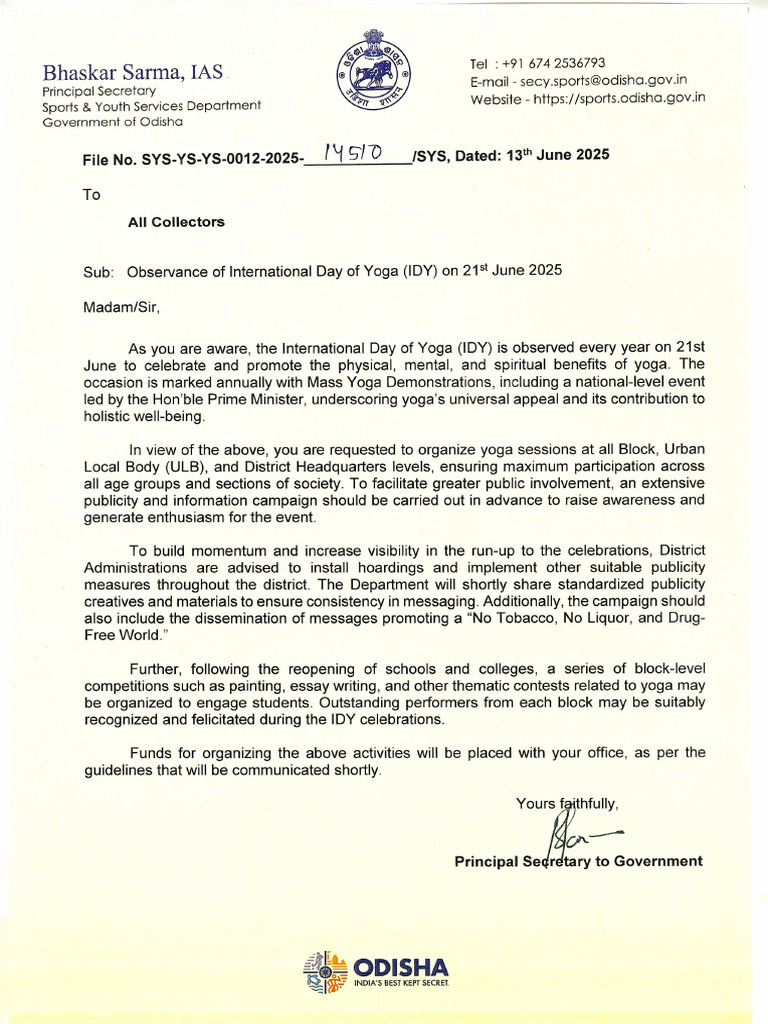 Letter To All Collectors For IDY 2025 | PDF