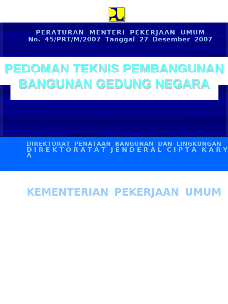 1 Permen Pu 45 Tahun 2007 | PDF