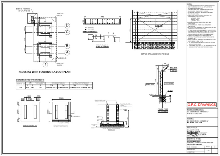 Column and Transformer Foundation Details | PDF | Column | Structural ...