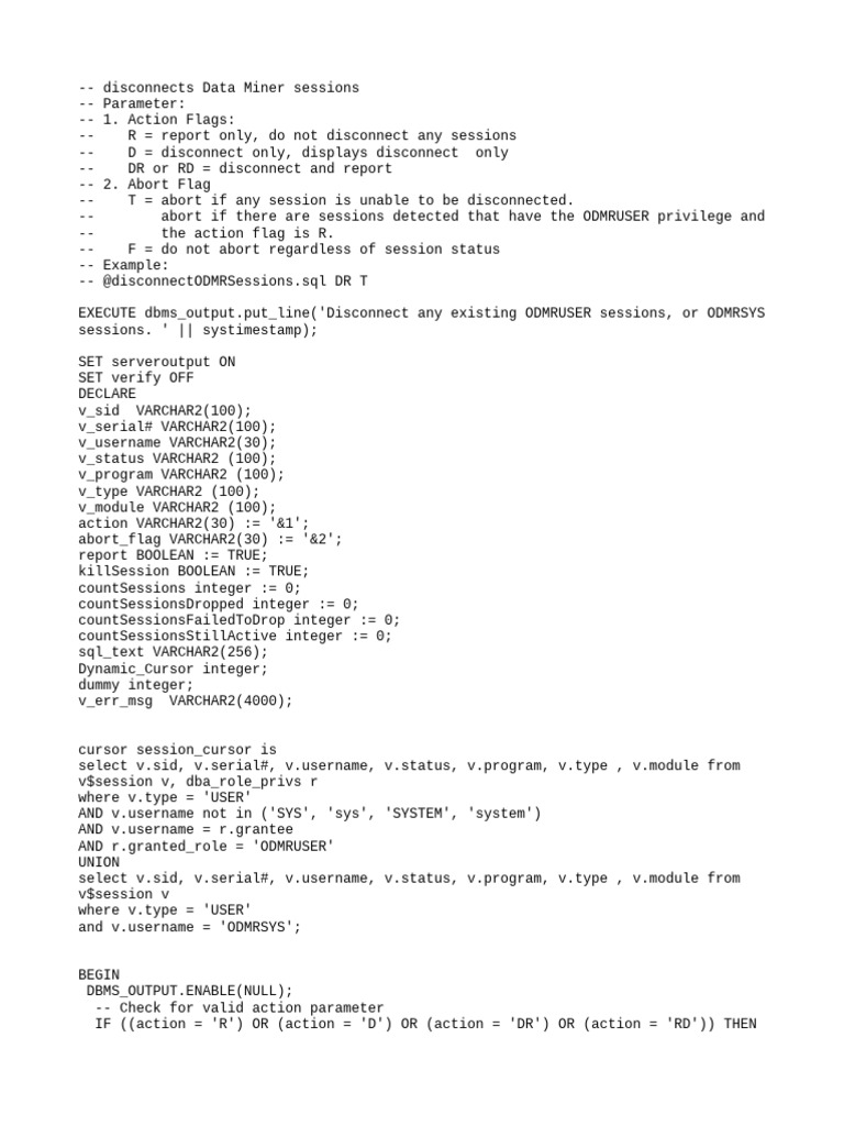 Disconnect Od MR Sessions | PDF | Boolean Data Type | Computer Data