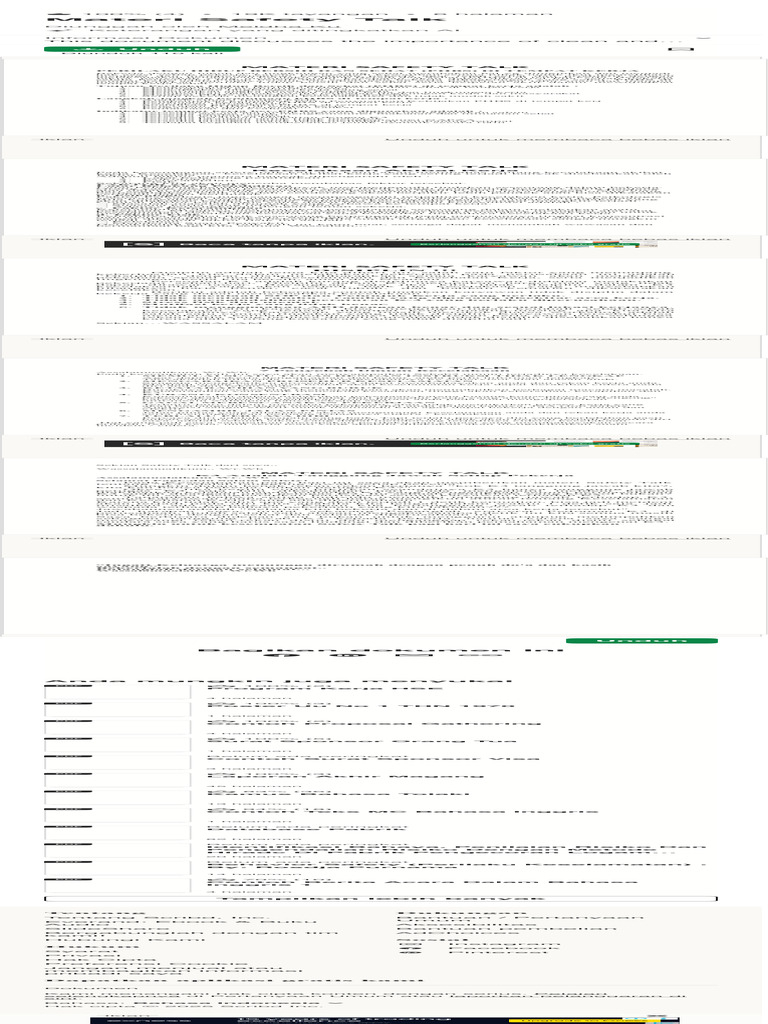 Materi Safety Talk PDF 2 | PDF