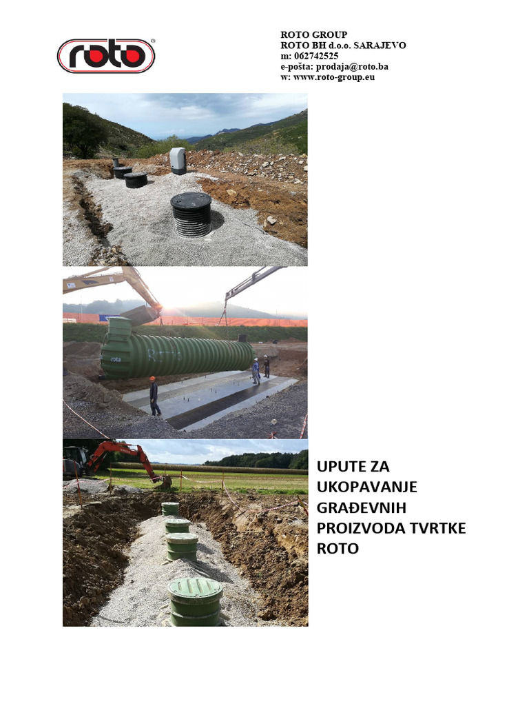 Uputstva Za Ukop - Roto-1 | PDF