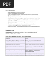 Class 9 Notes on Pure Matter | PDF | Mixture | Chemical Substances