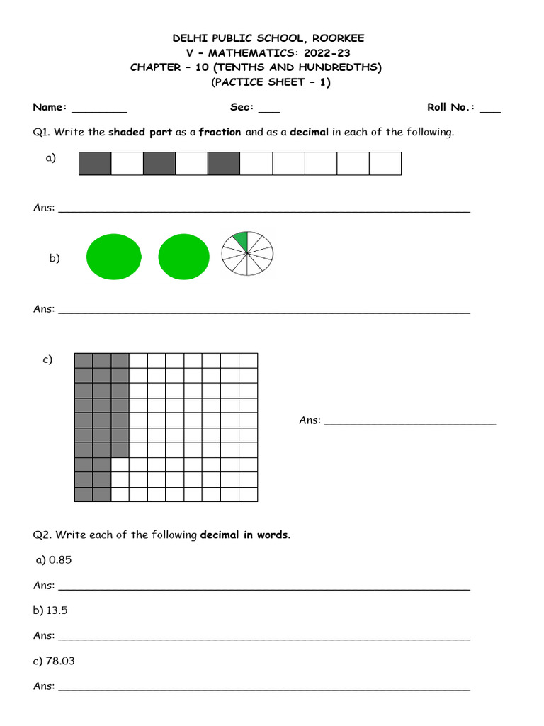 Ch-10 Practice Sheet-1 | PDF | Lexicology | Elementary Mathematics