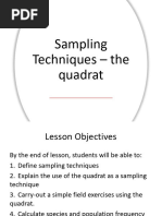 Quadrat Sampling | PDF | Sampling (Statistics) | Vegetation