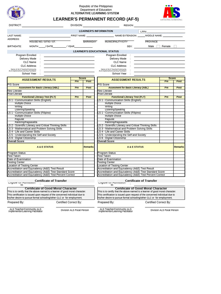 Modified AF5 AE Result 2025 | PDF | Literacy | Behavior Modification