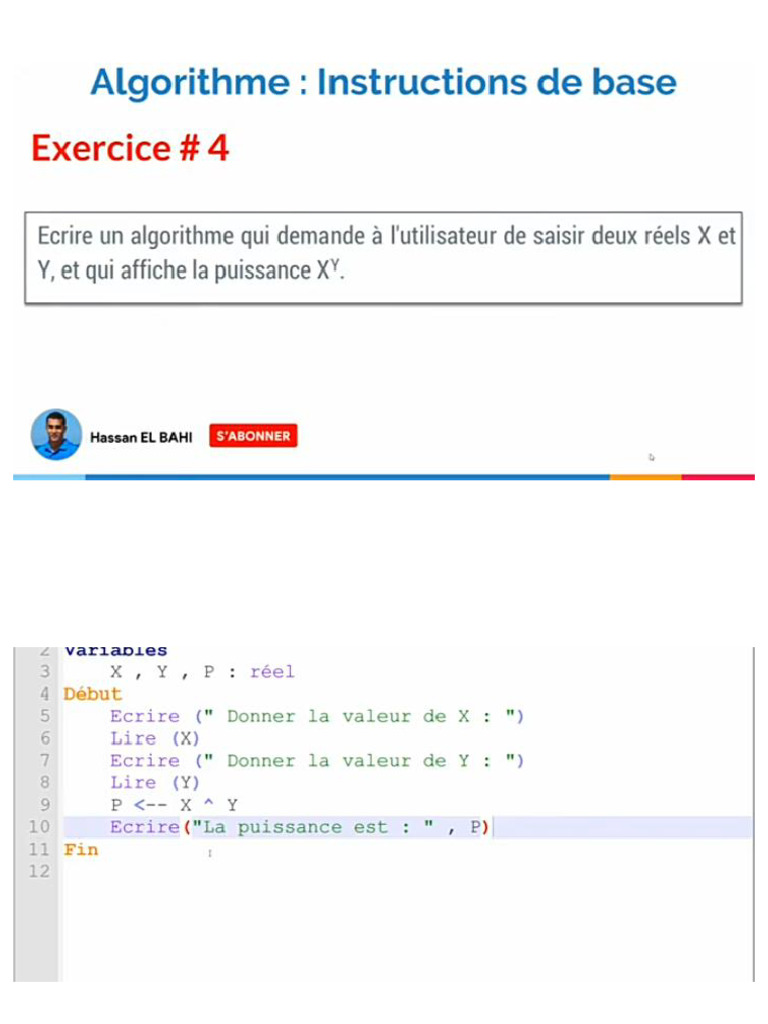 Exercices Corrigés Algorithme | PDF