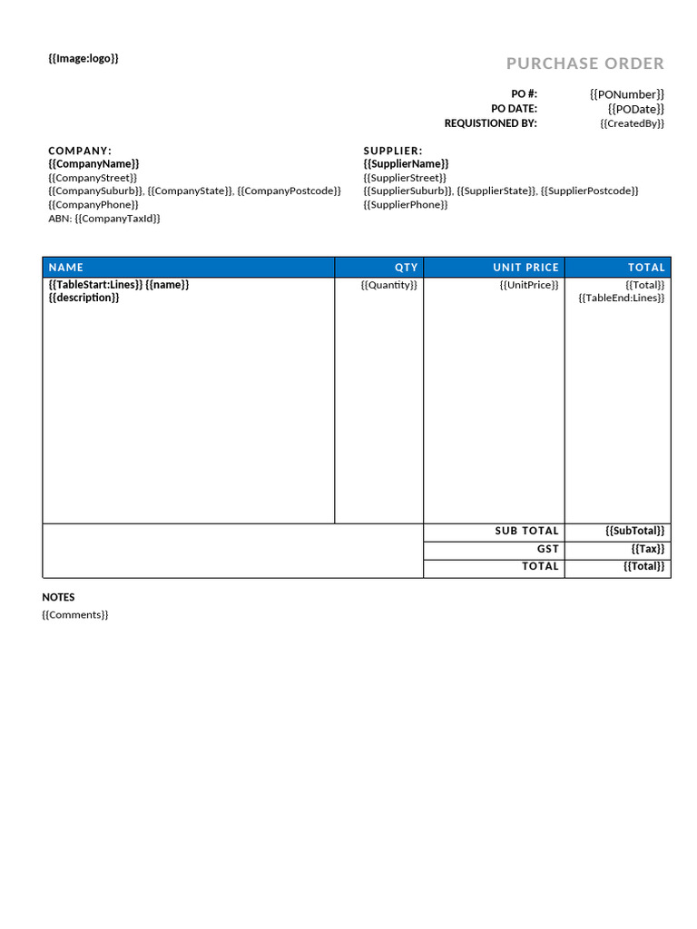 Purchase Order Sample | PDF