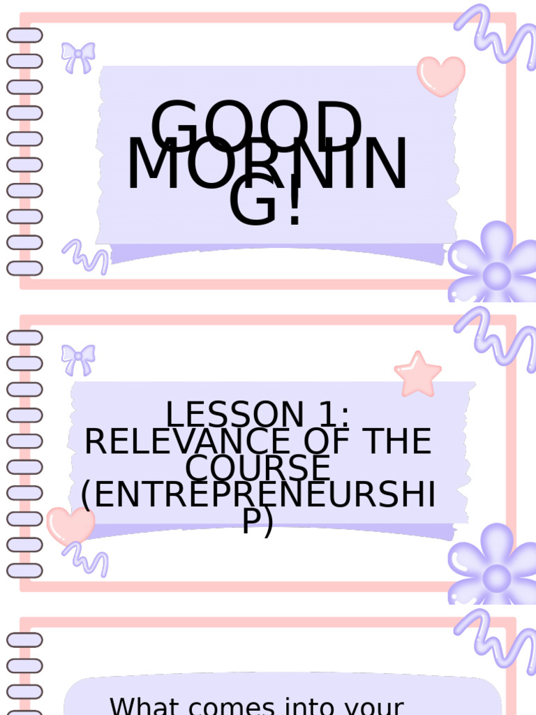 Lesson 1-Relevance of The Course | PDF