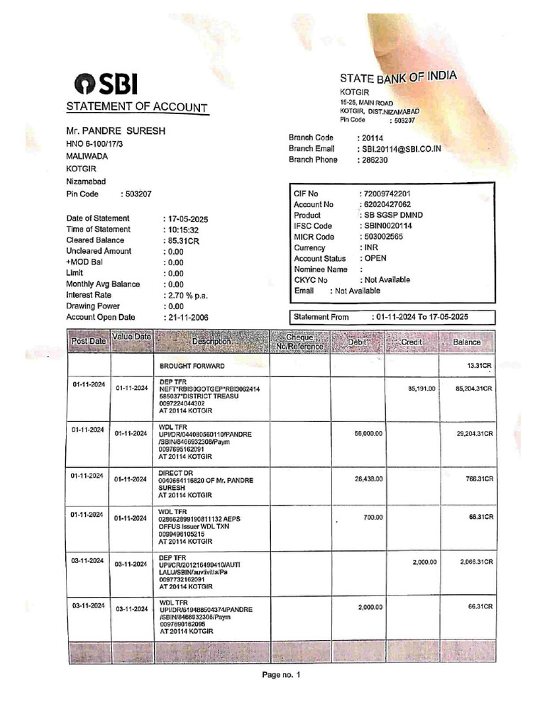 Suresh Pay Slips - Compressed | PDF